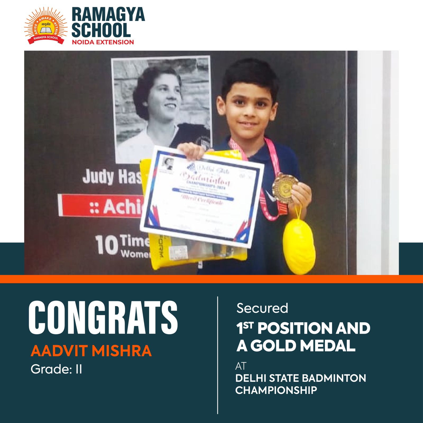 Aadvit Mishra Clinches Gold medal and 1st position at Delhi State ...