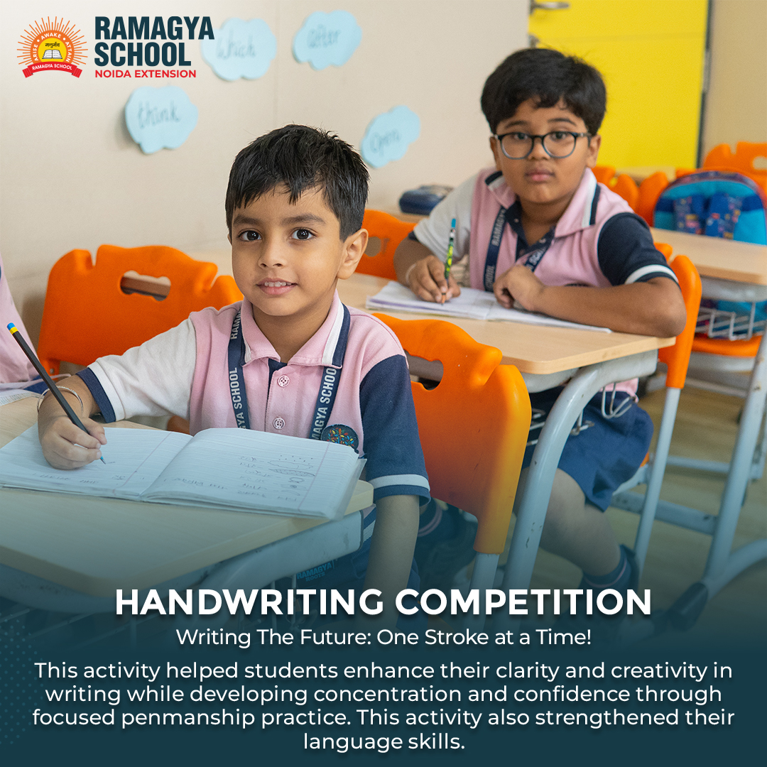 Handwriting Competition at Ramagya School - Noida Extension - Ramagya ...